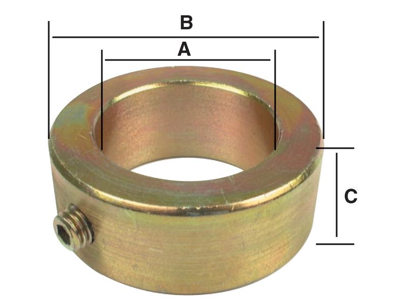 Imperial Shaft Locking Collar, ID: 1-1/4'', OD: 2'', Height: 7/8''.