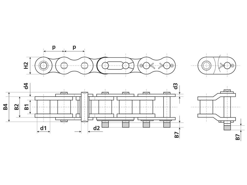 Drive Chain - Simplex, 12B-1