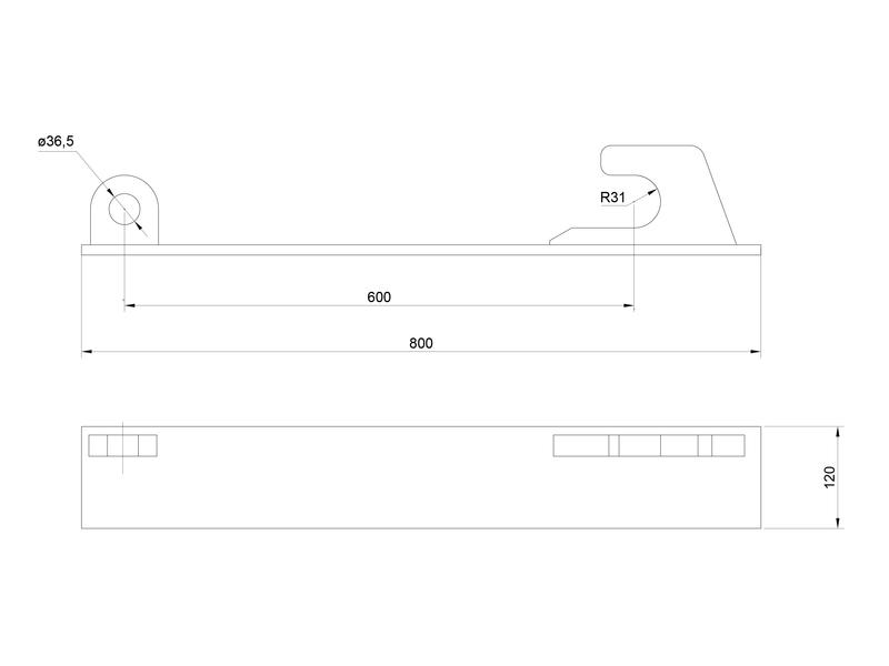 Loader Bracket (Pair), Replacement for: JCB QFit