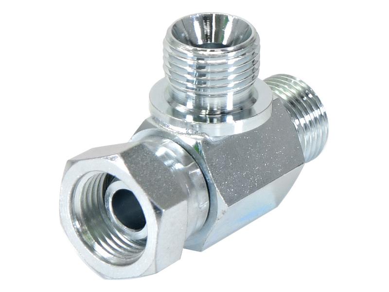 Hydraulic Tee Piece 1/2'' BSP Male x 1/2'' BSP Swivel Female x 1/2 ...