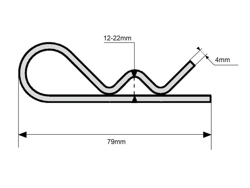 Grip Clip - Single Wound, Clip Ø4mm x 79mm