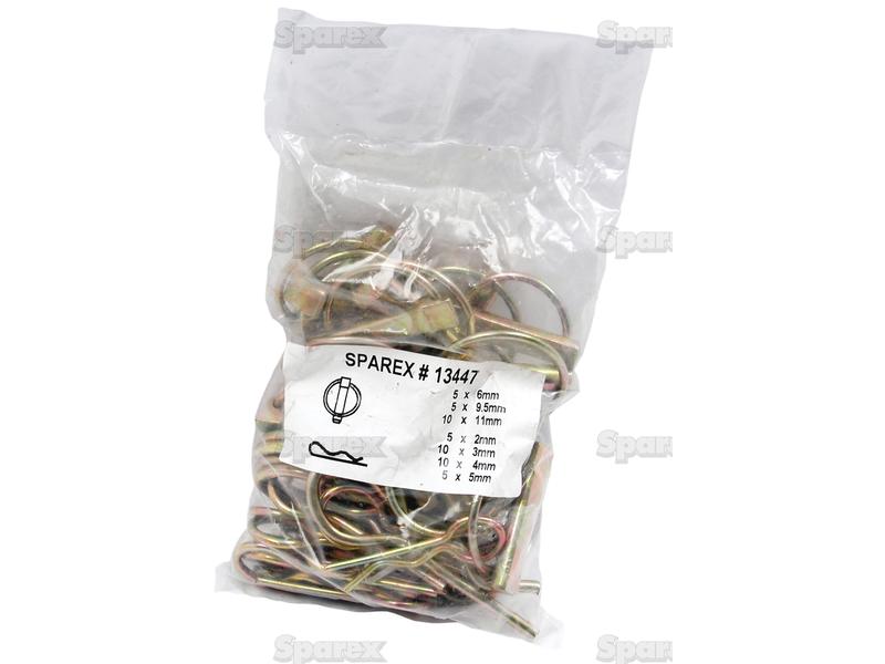 Bag 50 pcs. Linch Pin & Grip Clips Combination