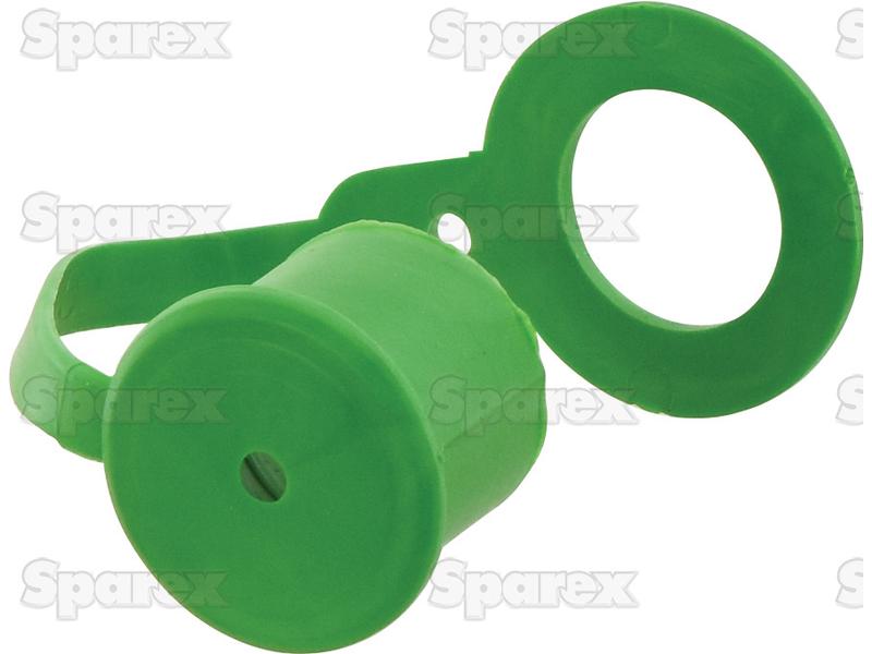 Sparex Dust Cap Green PVC Fits 1/2'' Male Coupling