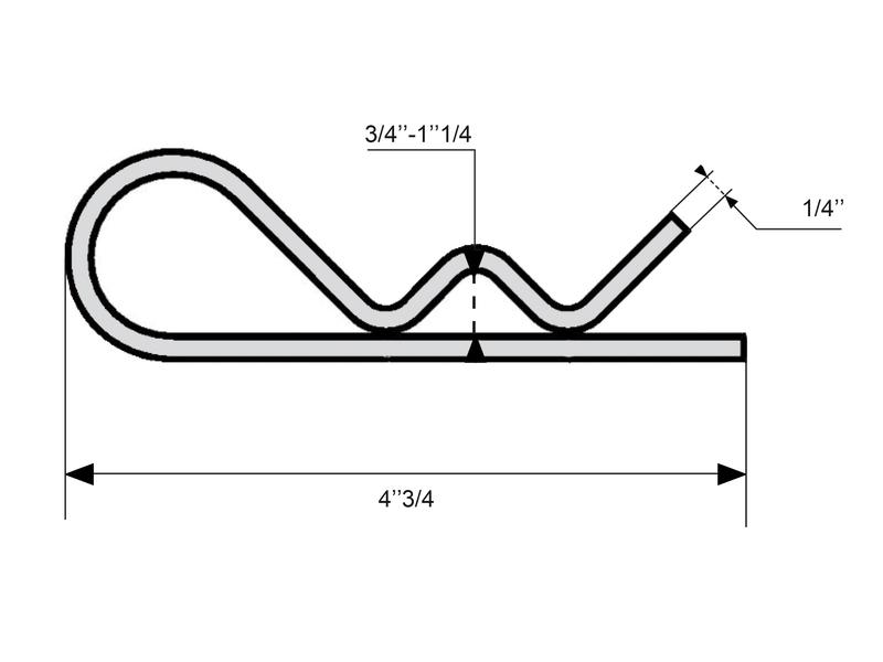 Grip Clip - Single Wound, Clip Ø6mm x 120mm