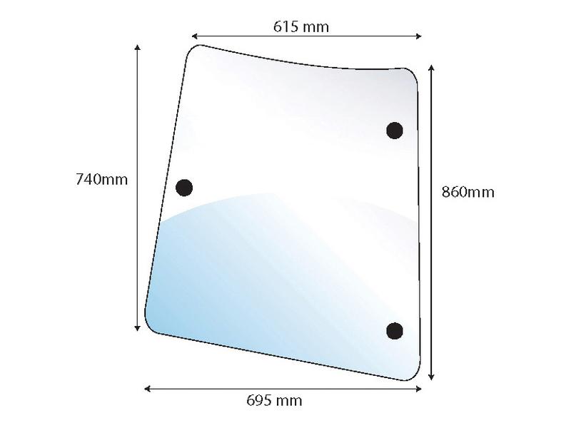 Rear Corner Glass LH