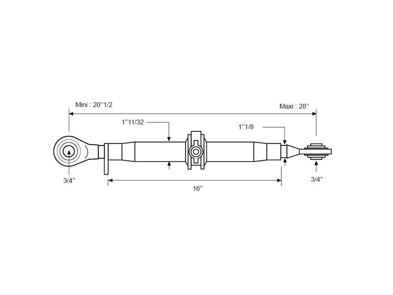 Ratchet Link Assembly - Double Ball End