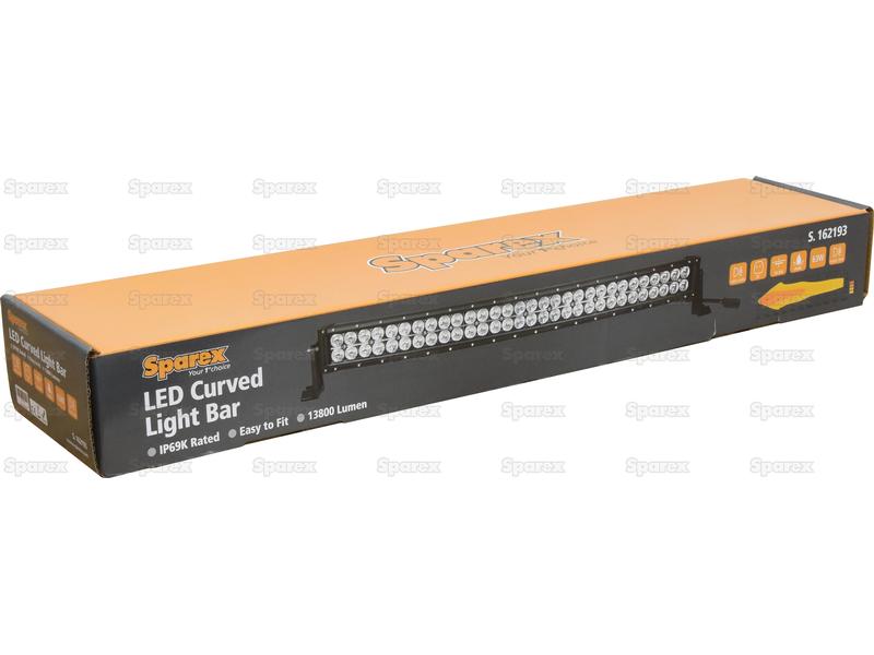 LED Curved Work Light Bar, 885mm, 13800 Lumens Raw, 10-30V