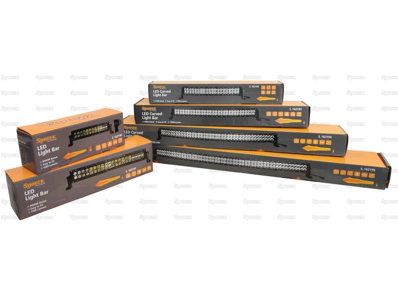 LED Flat Work Light Bar, 610mm, 7200 Lumens Raw, 10-30V