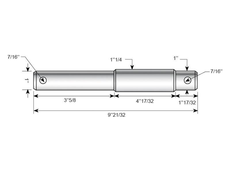Top link pin - Dual category 19 - 25mm Cat.1/2 (Ø19/25mm)