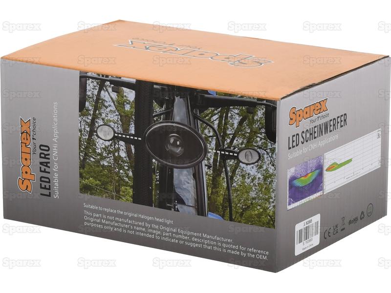 LED Head Light, Interference: Class 5, 2400 Lumens Raw, 10-30V (RH Dip)