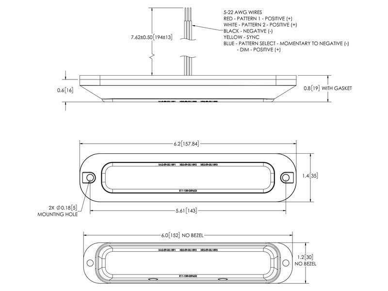 Directional Hazard LED Amber 158mm 12-24V