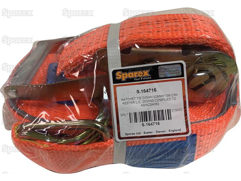 Ratchet Strap - Hook & Keeper, 13M
