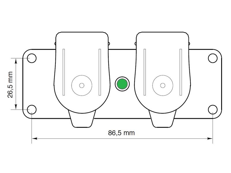 3 Pin Aux Twin Socket Adapter