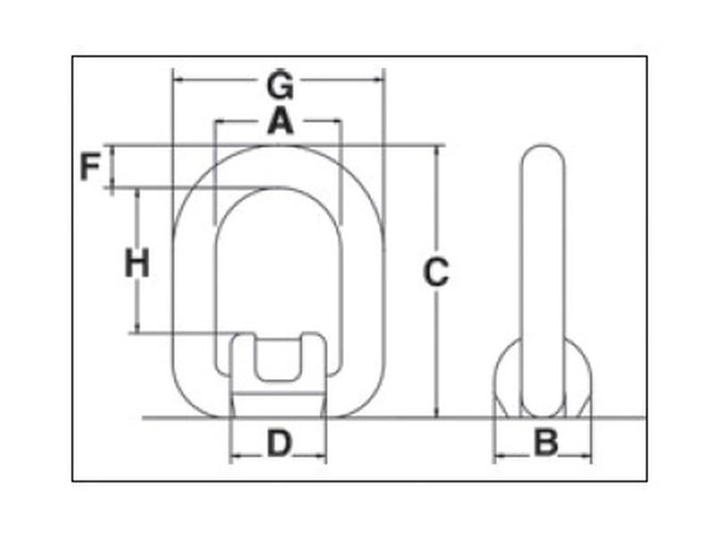 Weld-On Pivot Link S265 - SWL: 3.2T