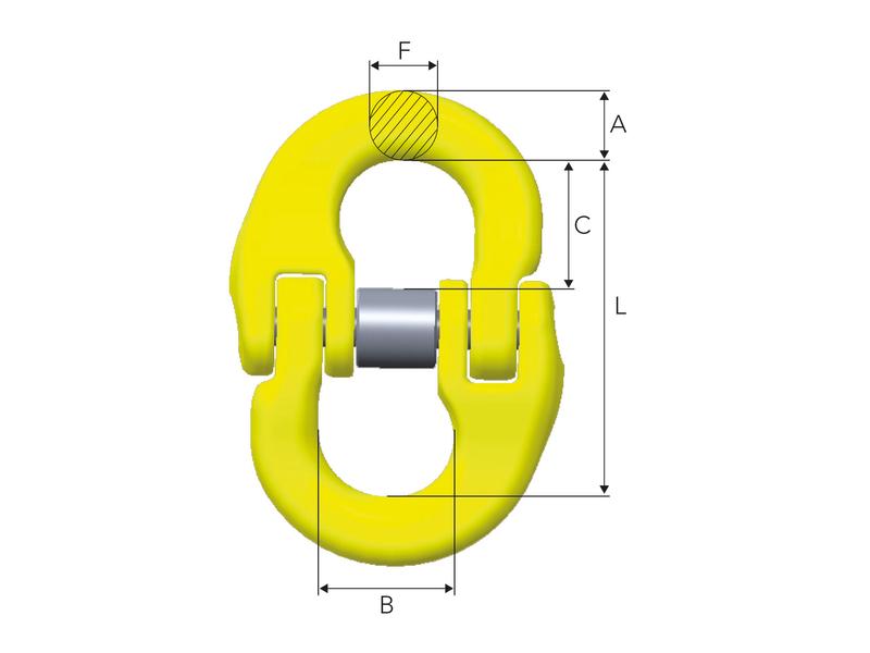 Coupling Link - G-13-10, Chain Ø: 13mm, SWL: 6.8T