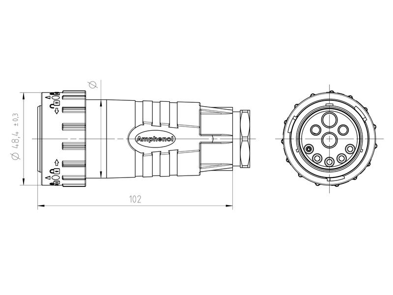 ISOBUS Plug Duramate™ 2x45A (6mm²)