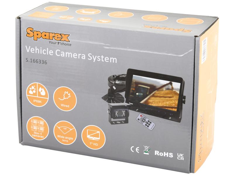 Wired Vehicle Camera System 7'' HD Touch Button Monitor and Camera, Cable&Instruction Manual