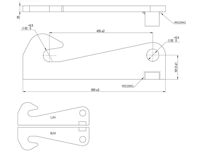 Loader Bracket (Pair), Replacement for: Claas Scorpion