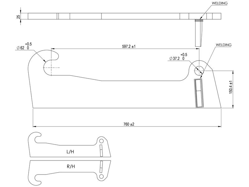 Loader Bracket (Pair), Replacement for: JCB QFIT