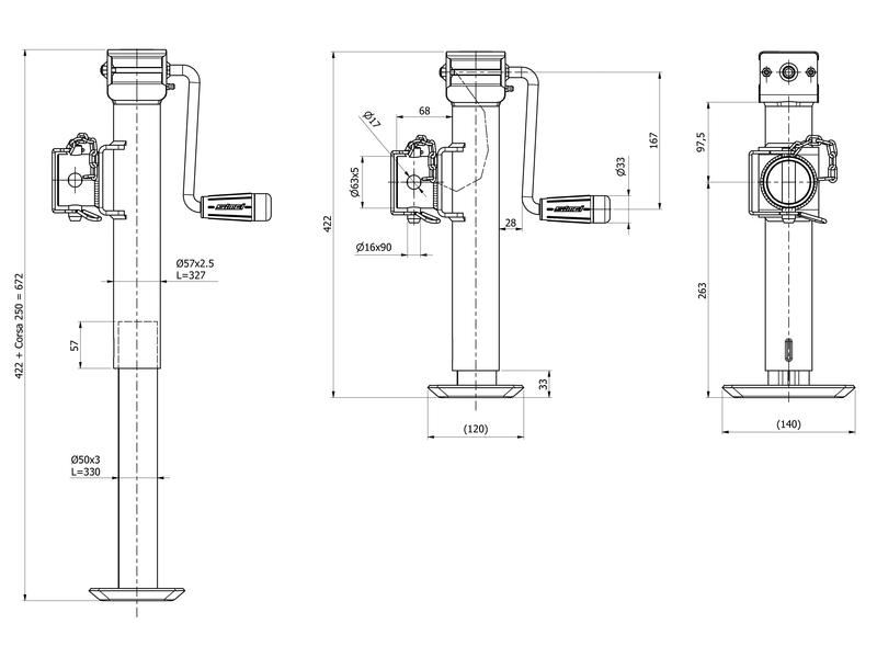 Parking Jack (Side Handle) 1300Kg