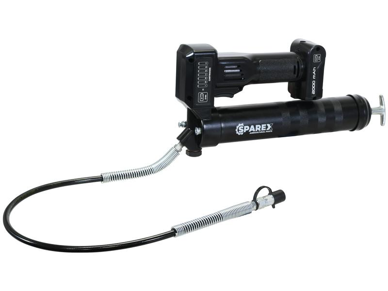 Rechargeable grease gun with integrated battery