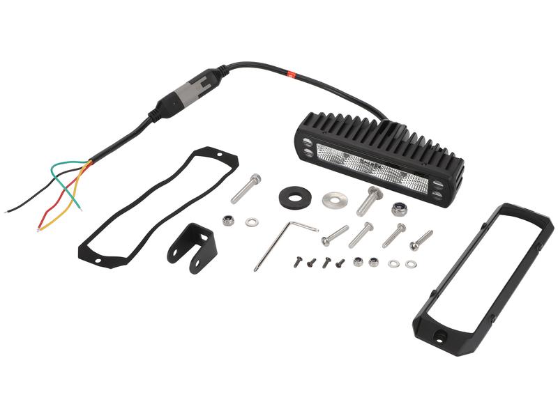 LED Work Light Bar with Warning Light Flood Beam Lumens Raw 3200 ...