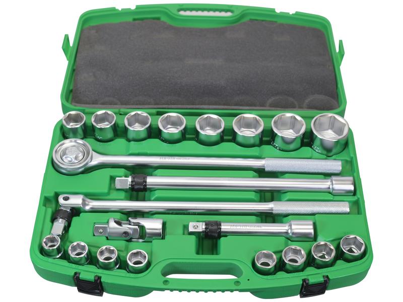 3/4'' Drive. 21 pcs. Professional Grade Flank Socket Set