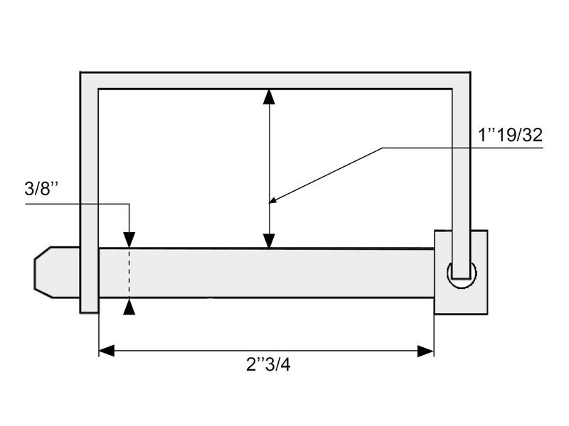 Shaft Locking Pin, Pin Ø9.5mm x 70mm