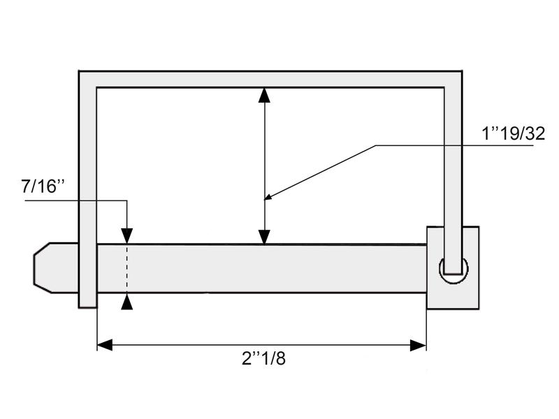 Shaft Locking Pin, Pin Ø11mm x 54mm