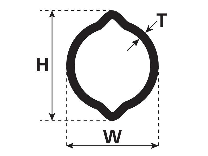 PTO Tube - Lemon Profile, Length: 1M (1)