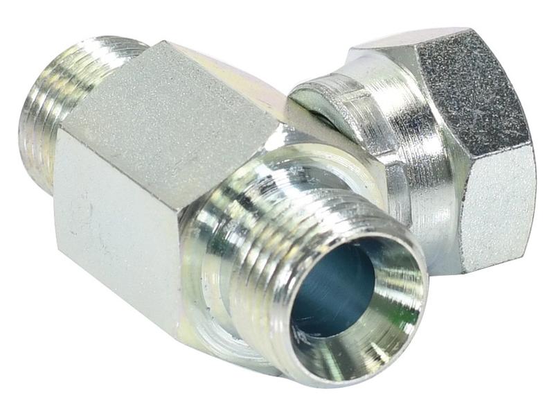 Hydraulic Tee Piece 1/2'' BSP Male x 1/2'' BSP Male x 1/2'' BSP Swivel ...