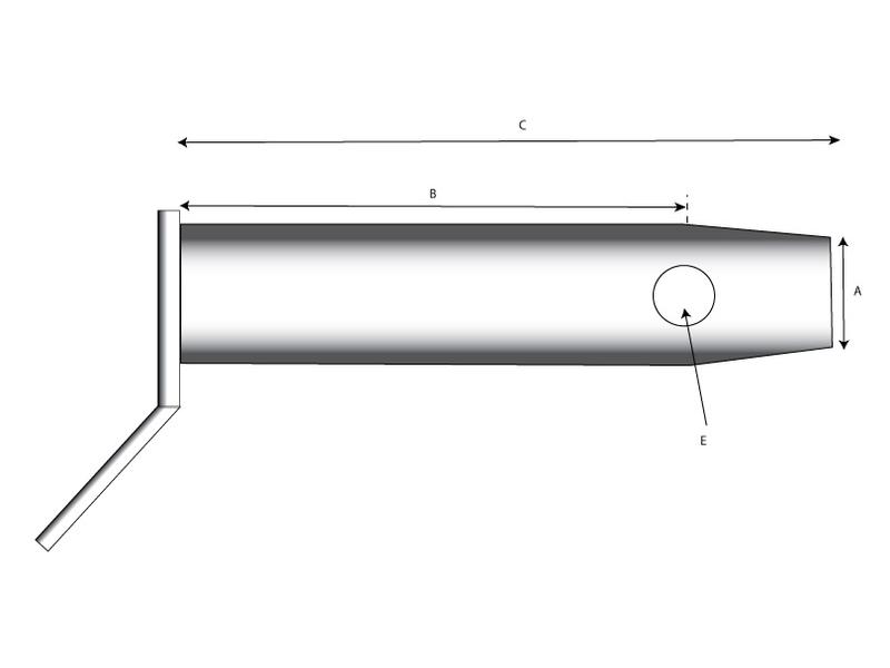 Swinging Drawbar Hinge Pin 19x297mm