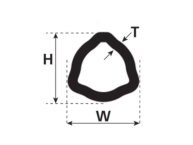 PTO Tube - Triangle Profile , Length: 1M (12522)