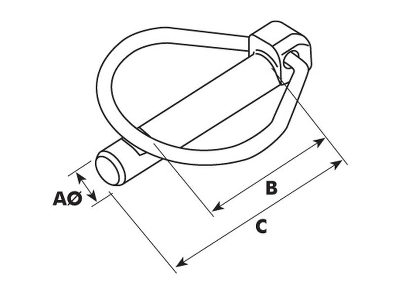 Rűbig Safety Linch Pin, Pin Ø9.5mm x 46mm