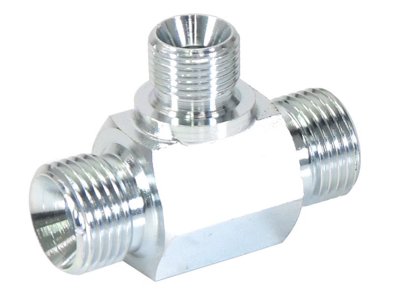 Hydraulic Tee Piece 1/2'' BSP Male x 1/2'' BSP Male x 3/8'' BSP Male