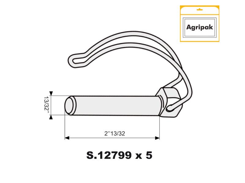 Agripak 5 pcs. Pipe Linch Pin 10mm x 60mm