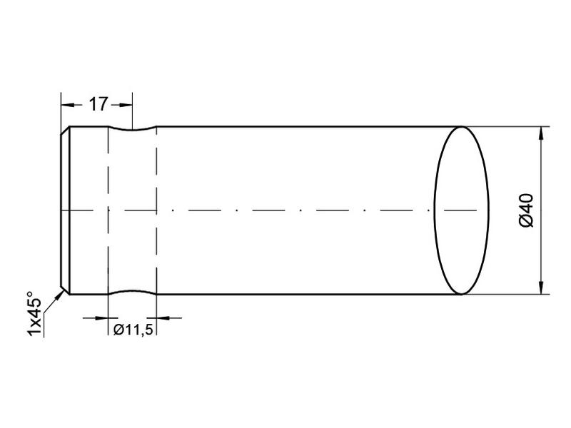 Loader Tine - Straight 1200mm, (Star)