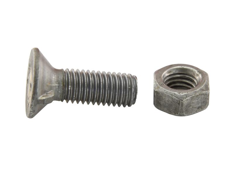 Countersunk Head Bolt 2 Nibs With Nut (TF2E) - M20 x 75mm, Tensile ...