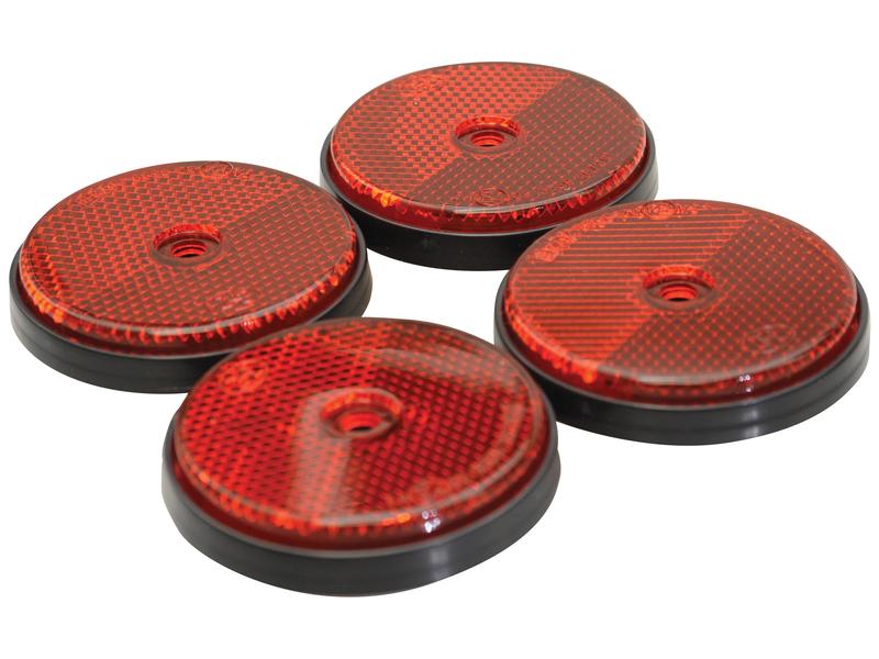 Agripak 4 pcs. Round Reflector Red 61mm