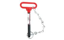 Red Handle Hitch Pin with Chain & Linch Pin 5/8x139.7mm