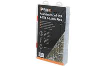 Display Pack 159 pcs. Linch Pin & Grip Clips Combination