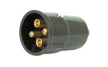 4 Pin Auxiliary Plug Male (Black Plastic)